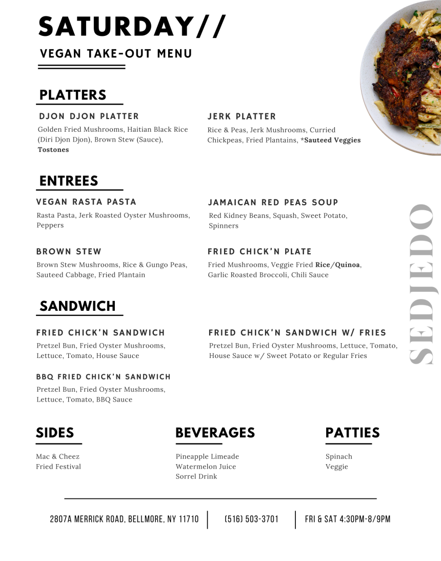 TAKE-OUT - Sedjedo's Kitchen